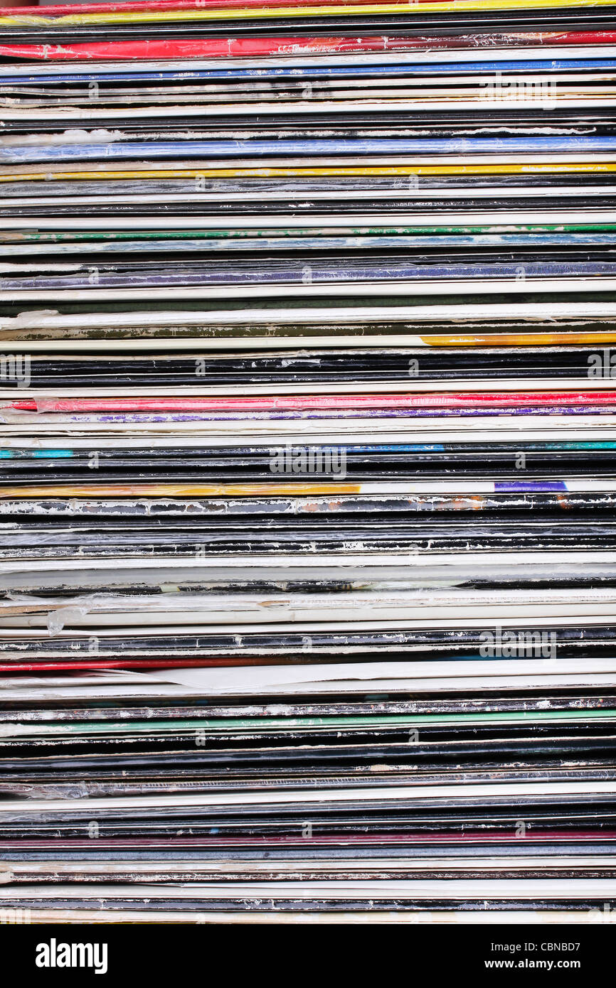 Vinyl records background Stock Photo - Alamy