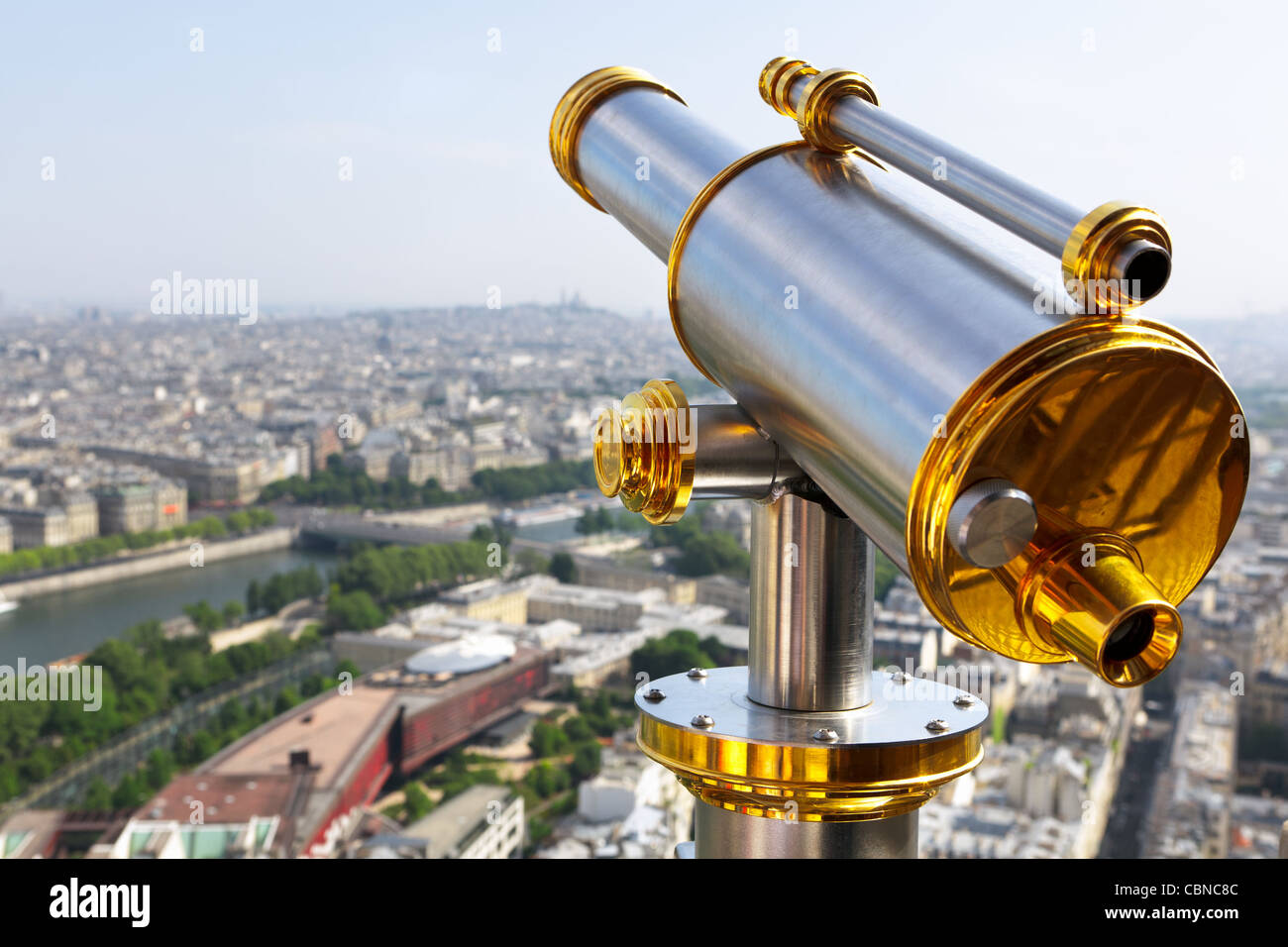 Eiffel Tower telescope Stock Photo - Alamy