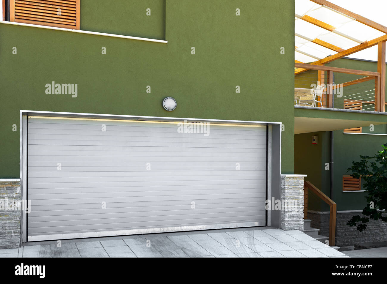 Garage in a modern home Stock Photo - Alamy