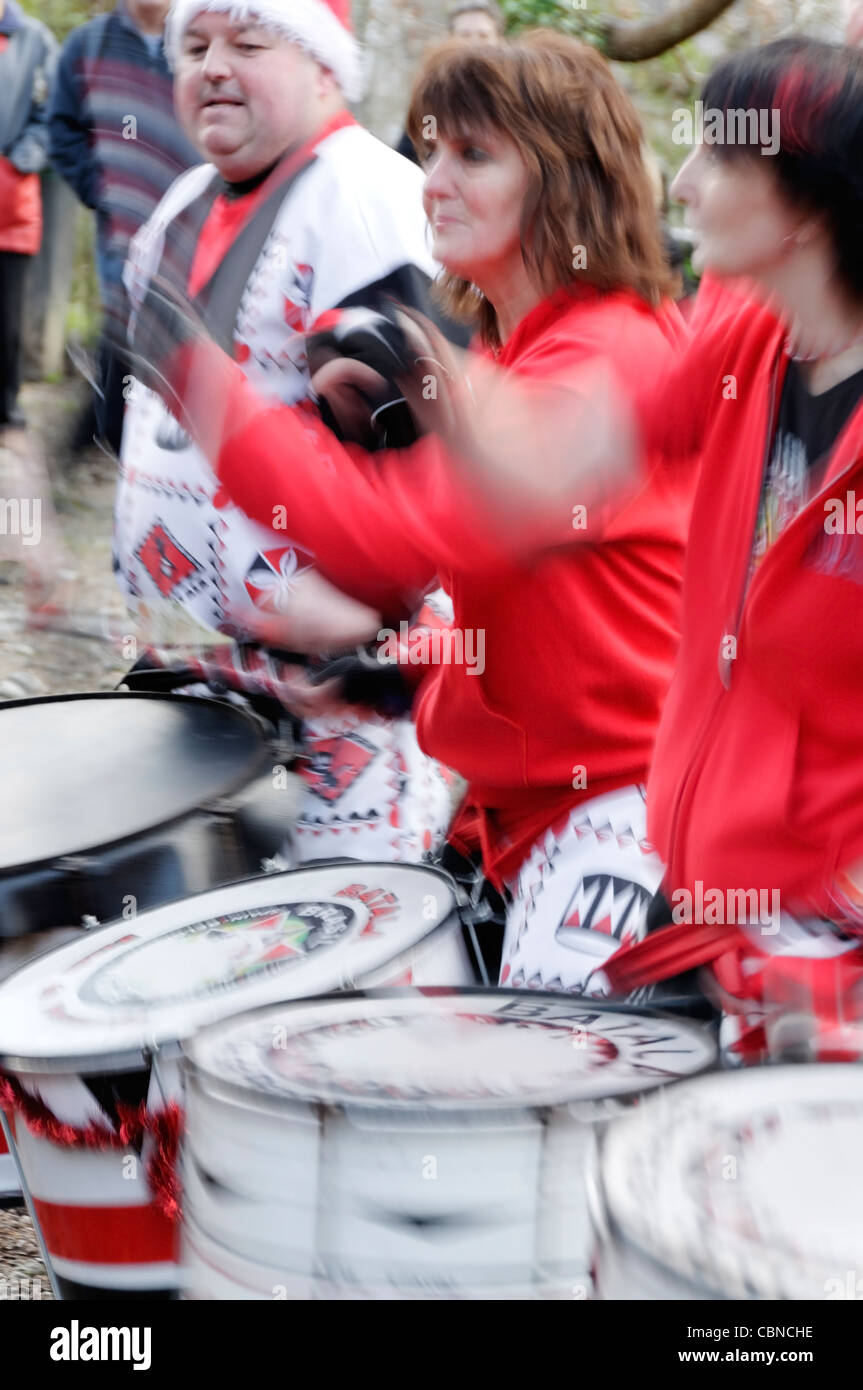 A Batala Samba Band playing in Betws y Coed North Wales Stock Photo - Alamy