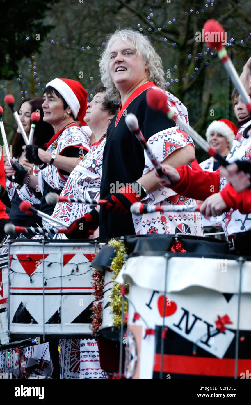 A Batala Samba Band playing in Betws y Coed North Wales Stock Photo - Alamy