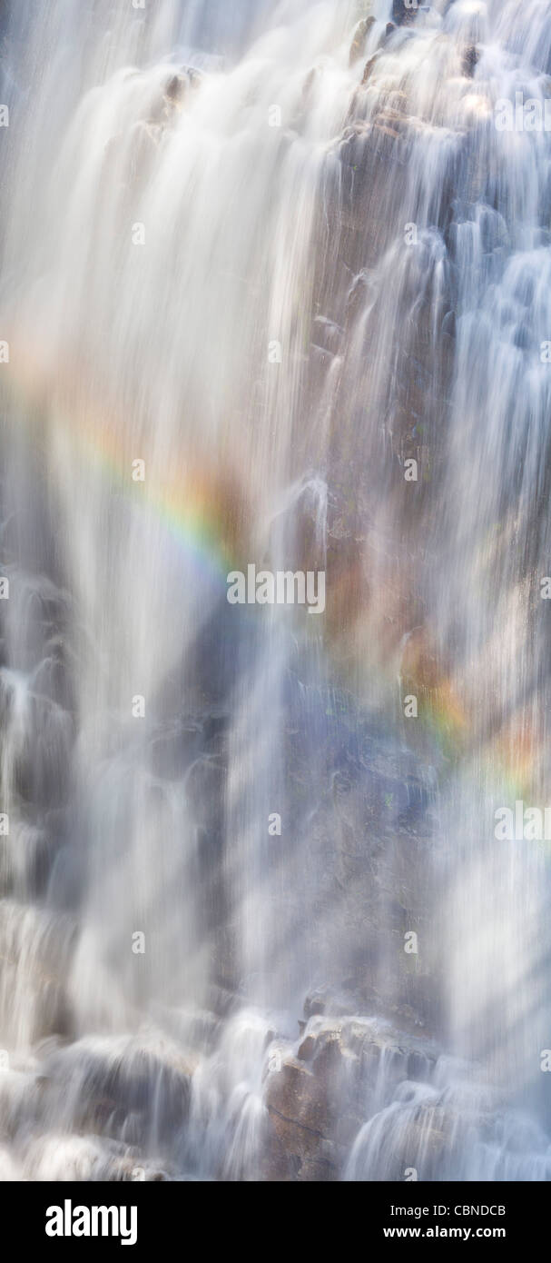 Waterfall at the end of the Agnes Gorge Trail, Stehekin, Washington ...