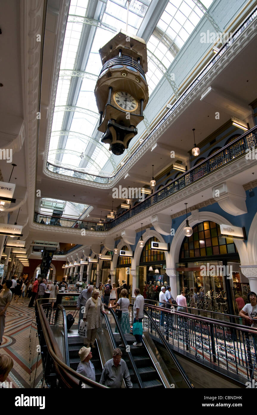 Interior of the Queen Victoria Building shopping mall in George Street ...