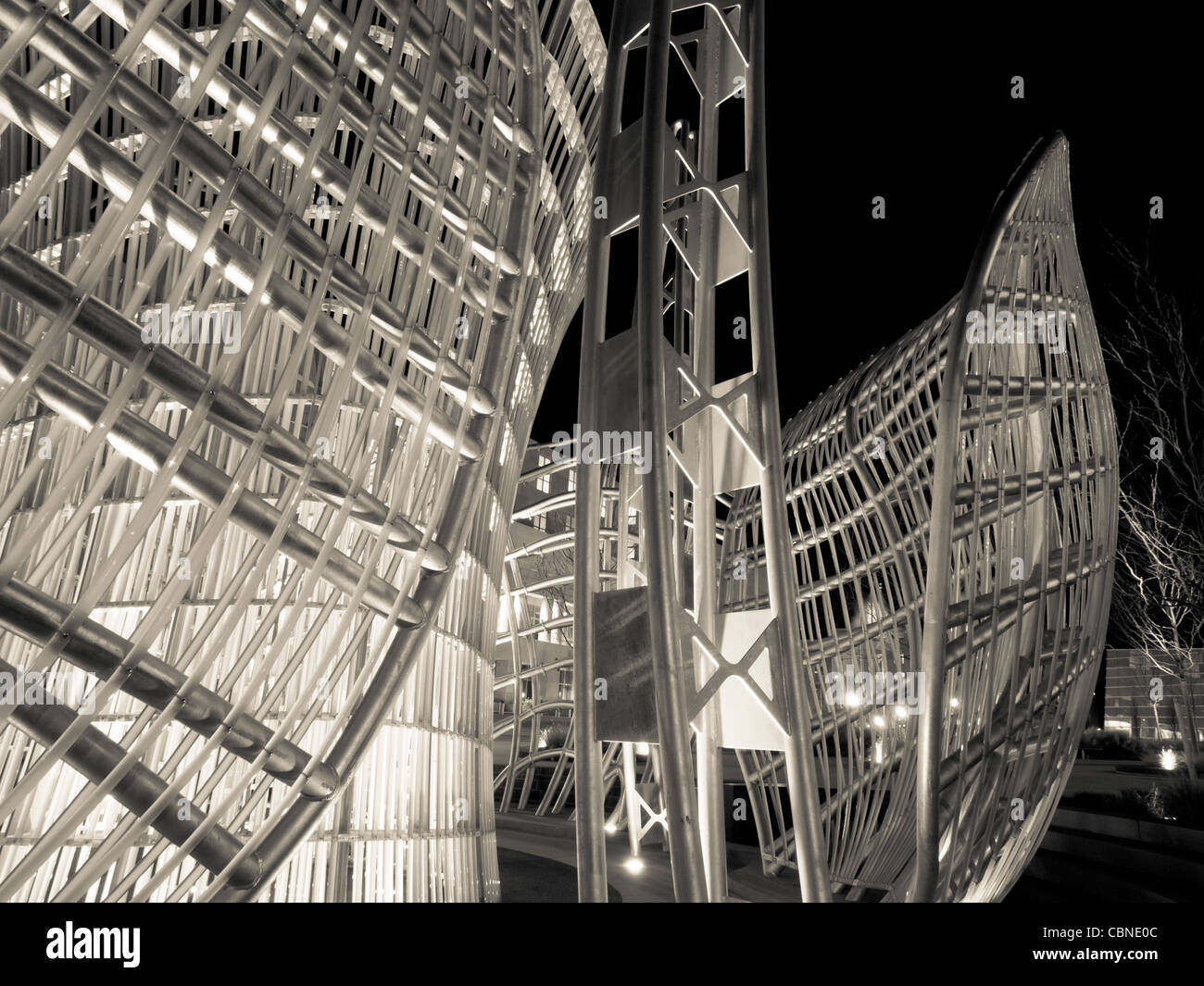 New Denver's Courthouse at night Stock Photo - Alamy