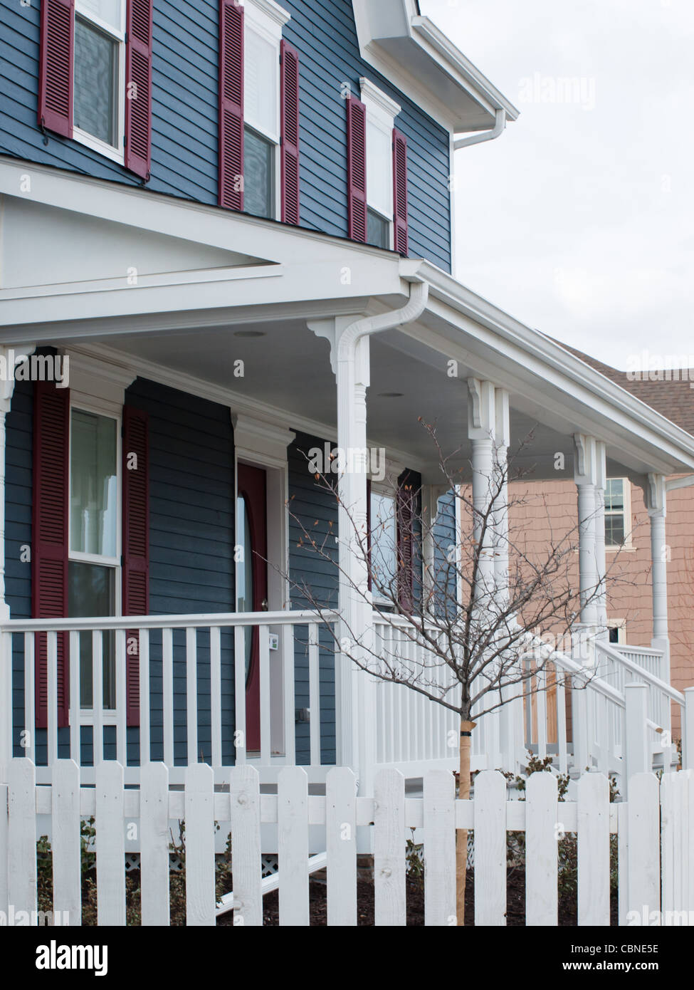 House in the snowless winter Stock Photo - Alamy