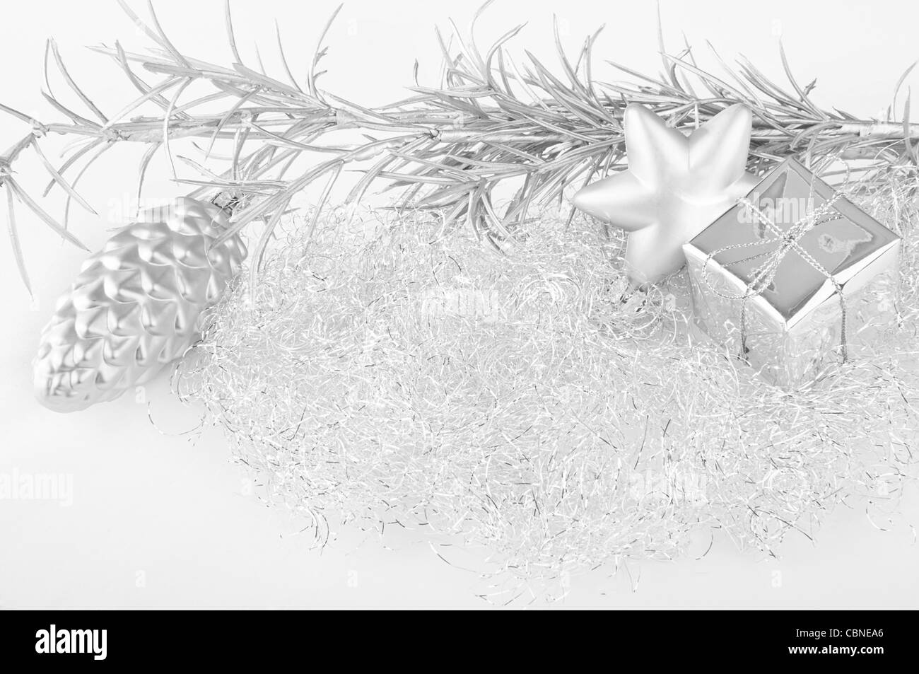 Crystal decoration white christmas Black and White Stock Photos ...