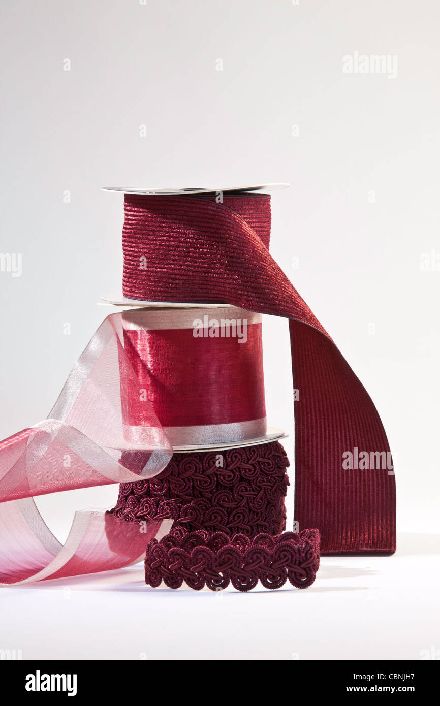 Ribbons and Trim close-up Stock Photo - Alamy