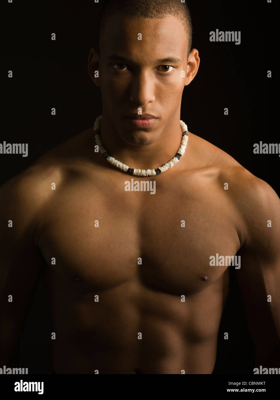 African American male upper torso Stock Photo - Alamy