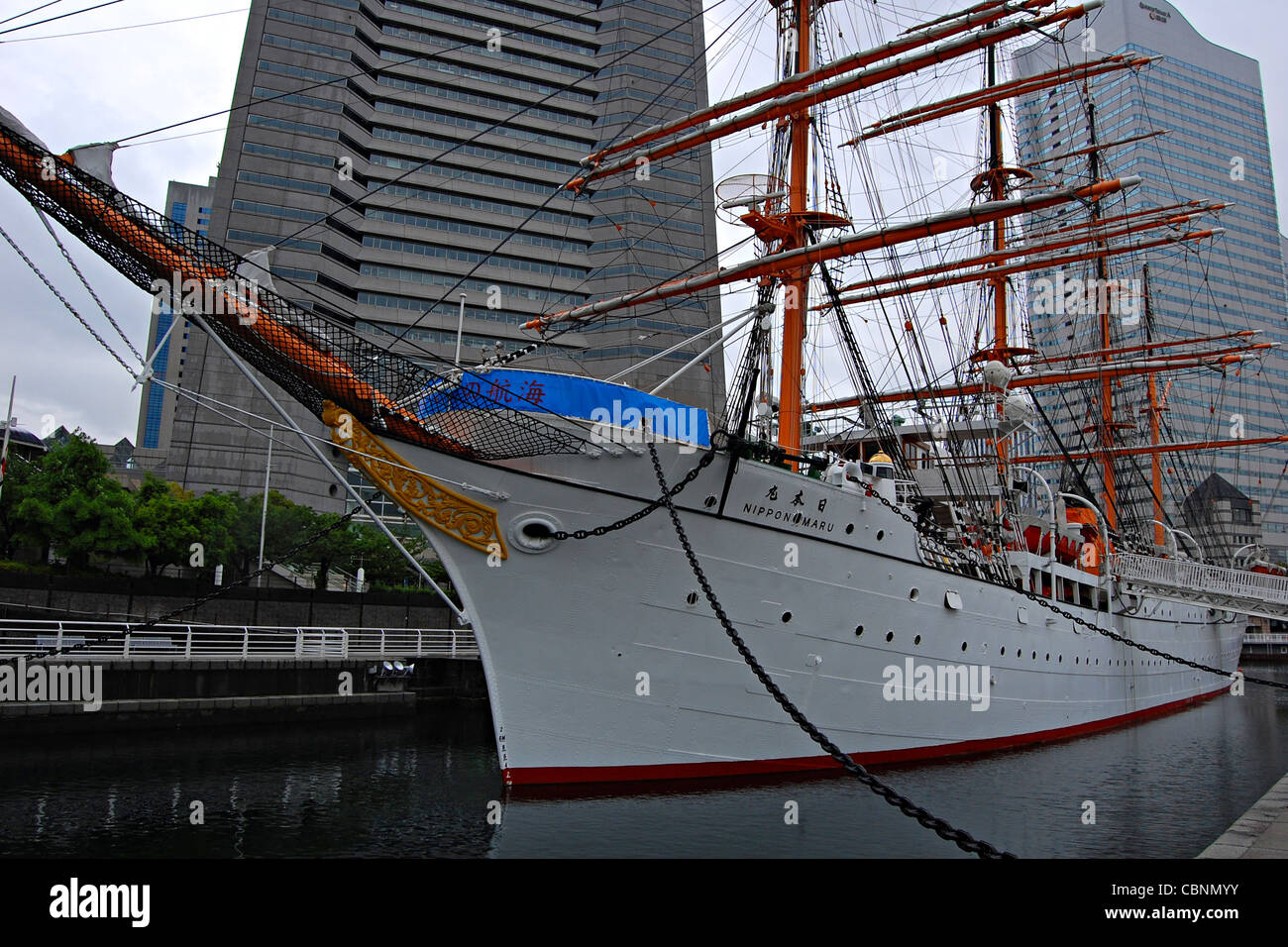 Nippon Maru Sailing Ship, Yokohama Maritime Museum, Japan Stock Photo ...