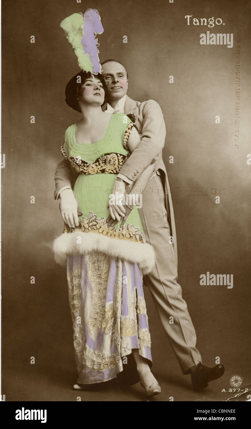 Tango Dancing Couple Holding Tight Stock Photo - Alamy