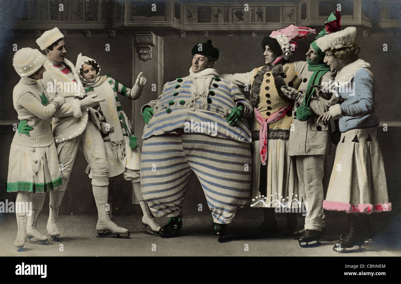 Enormous Fat Man Surrounded by His Pals Stock Photo - Alamy