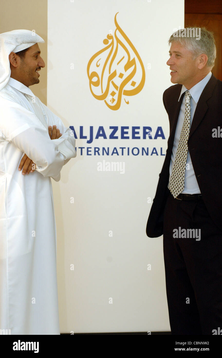 Jazeera's Sheikh Hamad Bin Thamer al Thani(left), and Nigel Parsons ...