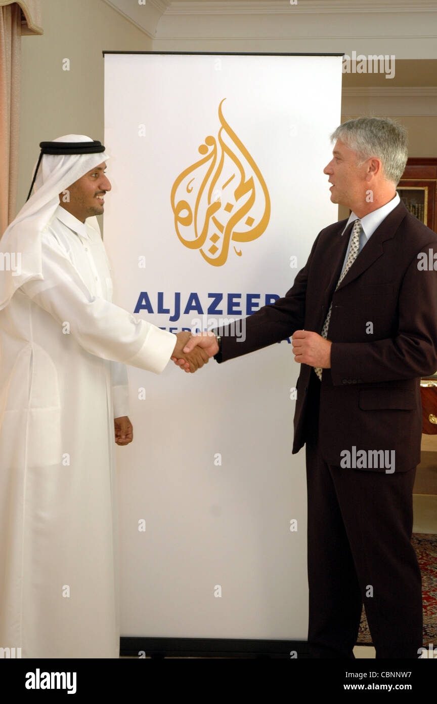Jazeera's Sheikh Hamad Bin Thamer al Thani(left), and Nigel Parsons ...