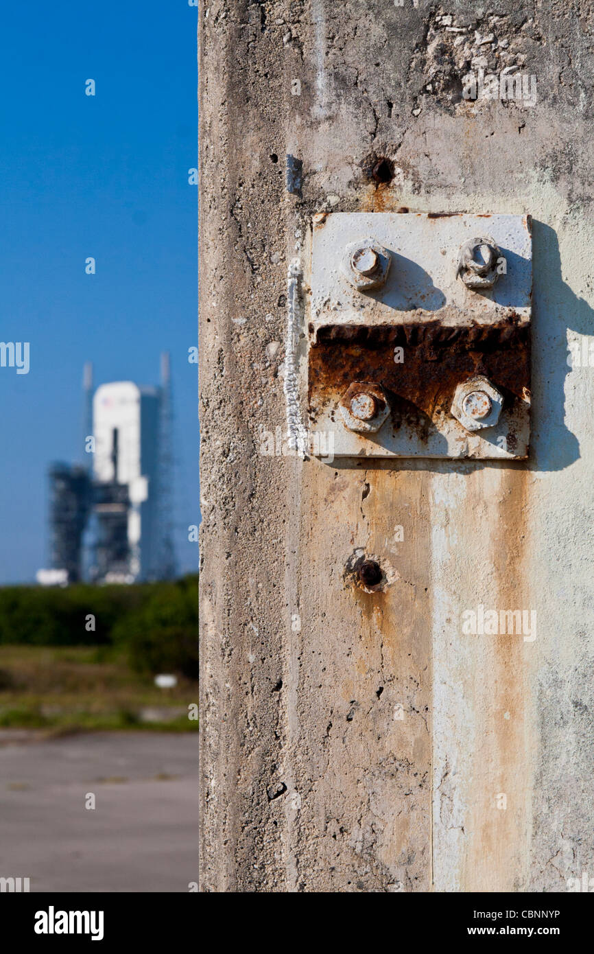 View of the shuttle launch pad from Complex 34 Stock Photo - Alamy