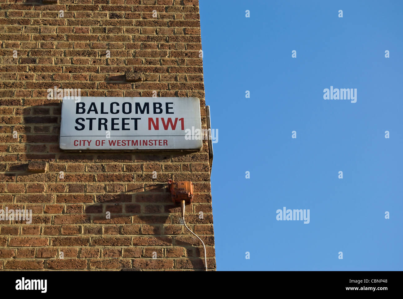street name sign for balcombe street, london, england, in the city of ...