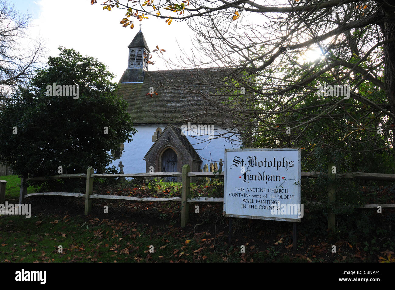 St Botolph's Parish Church, Hardham, West Sussex Stock Photo - Alamy