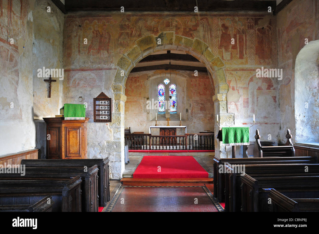 St Botolph's Parish Church, Hardham, West Sussex Stock Photo - Alamy