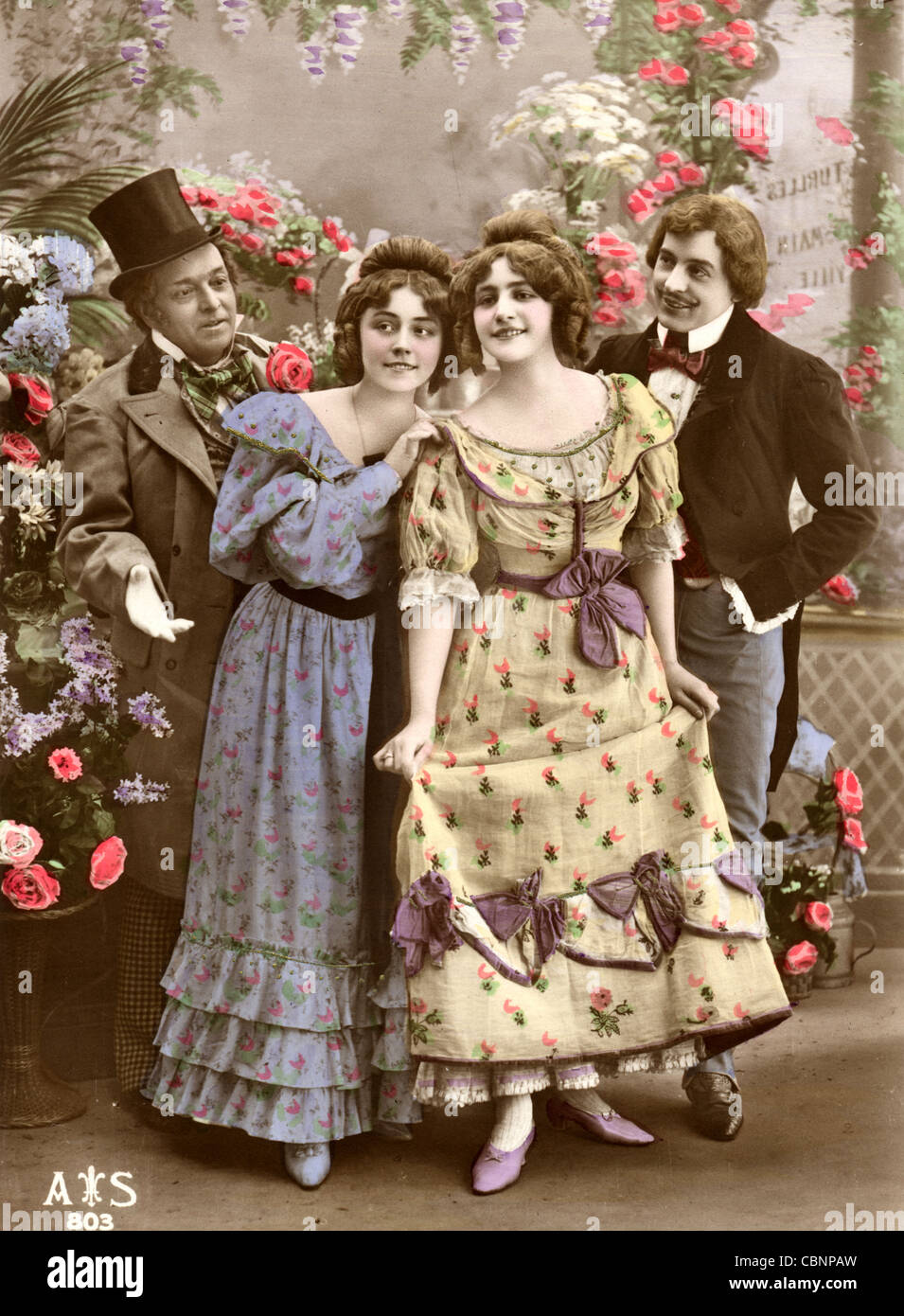 Two Couples with Differing Interests Stock Photo - Alamy