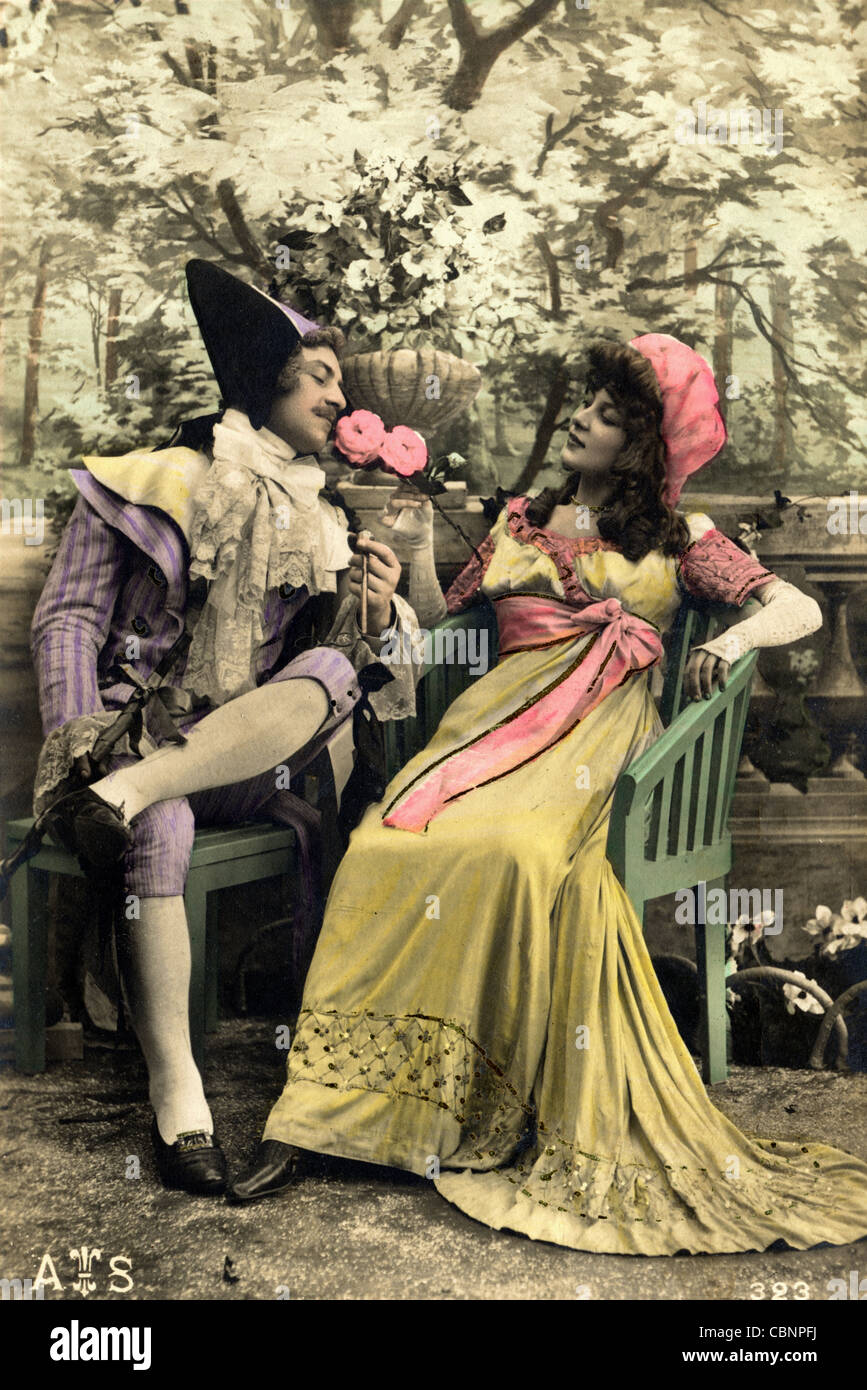 18th Century Upper Class Garish French Lovers Stock Photo - Alamy