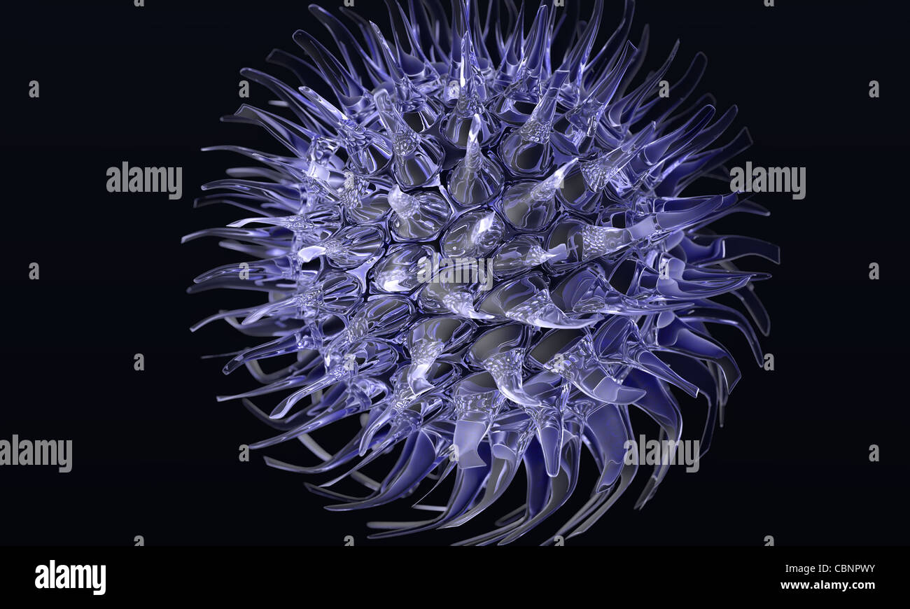 3d microscopic view of virus Stock Photo - Alamy