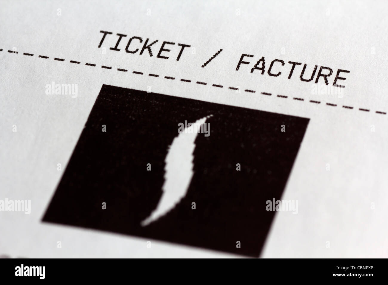 Detail from French shop receipt (with Sephora logo Stock Photo - Alamy