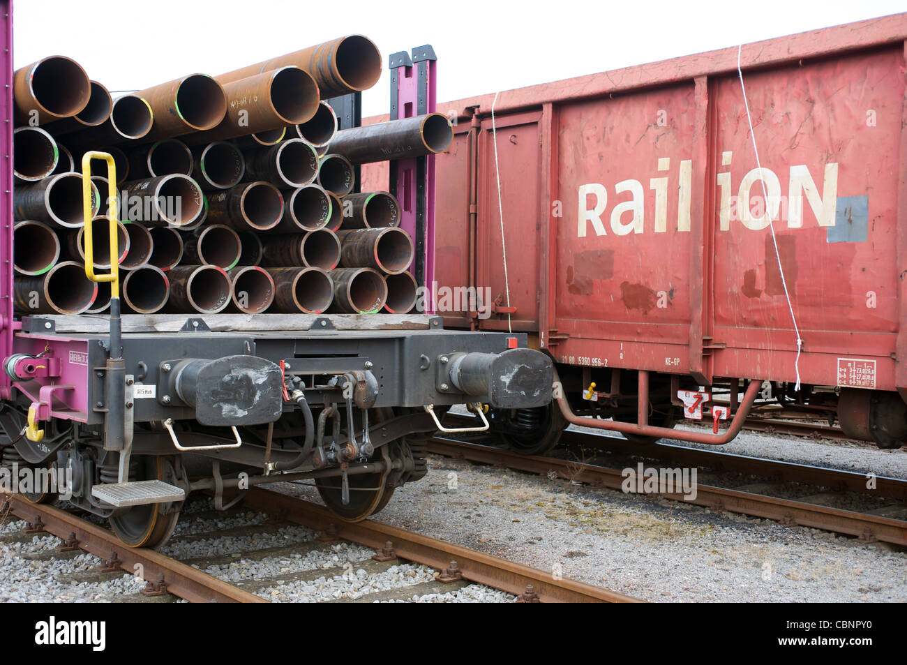 German railways freight wagons hi-res stock photography and images - Alamy