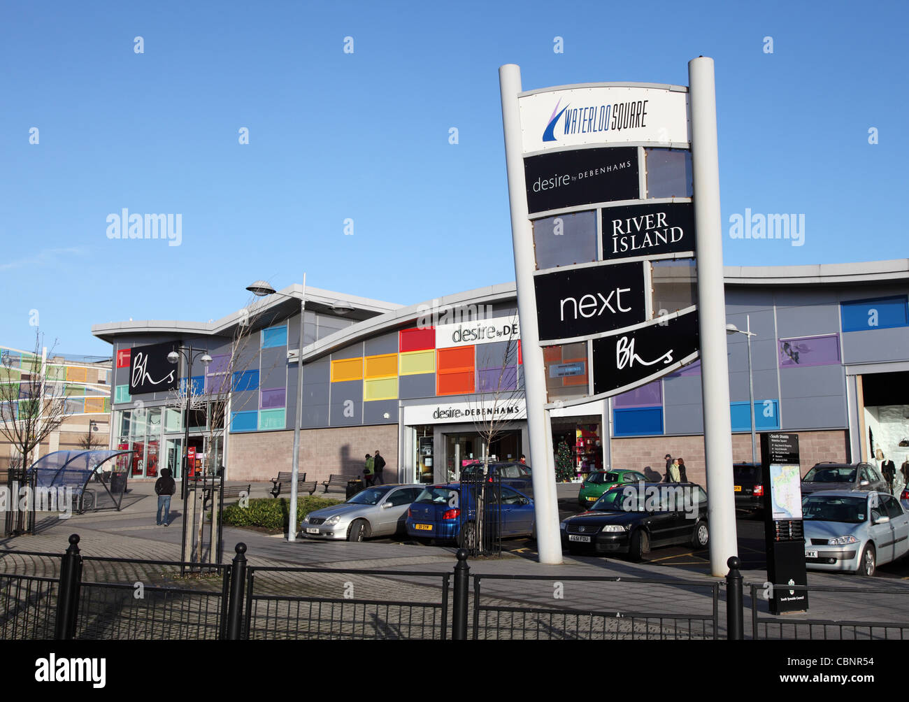 Waterloo Square shopping centre, South Shields, north east England ...