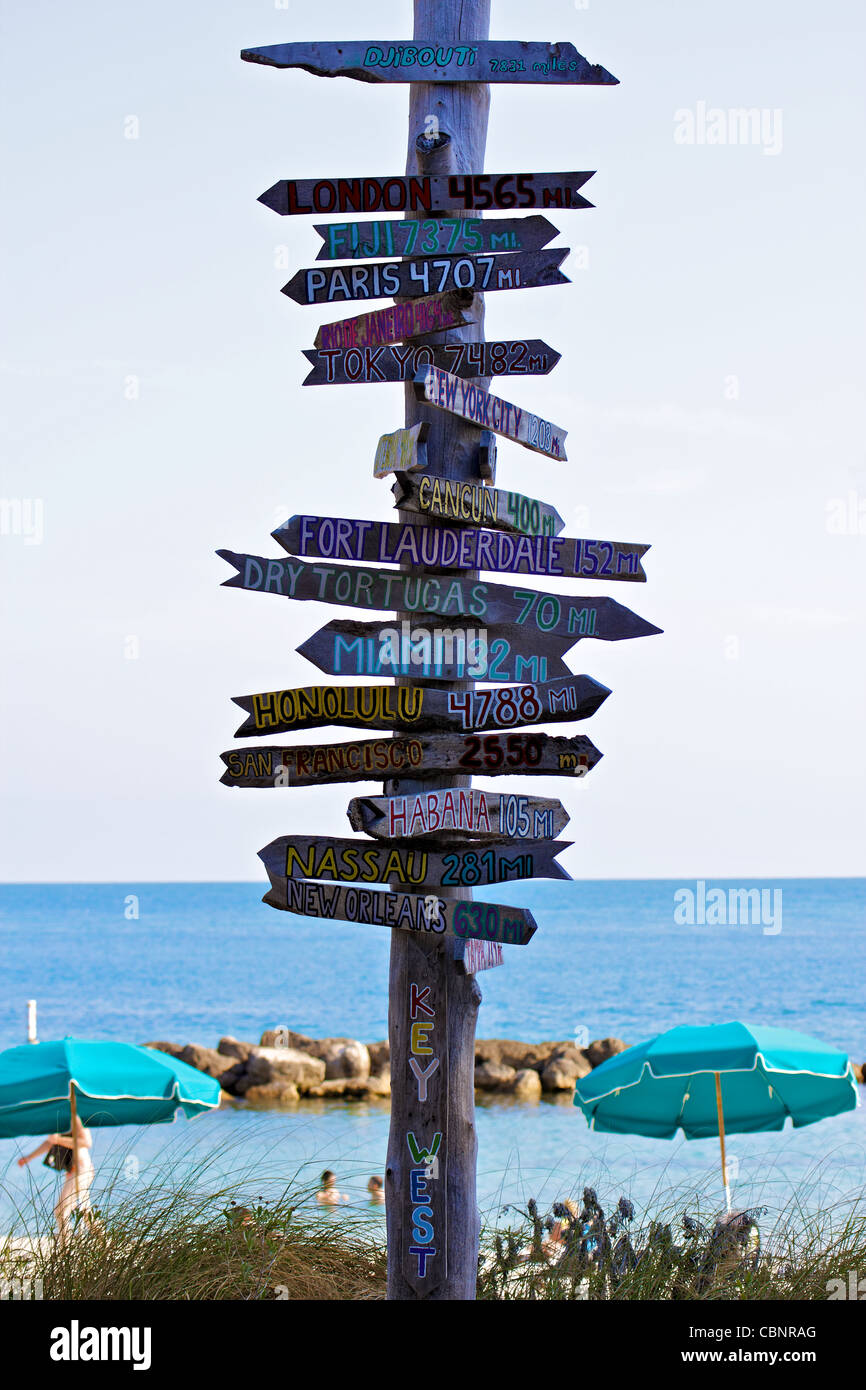 Signpost Miles Destinations High Resolution Stock Photography and ...