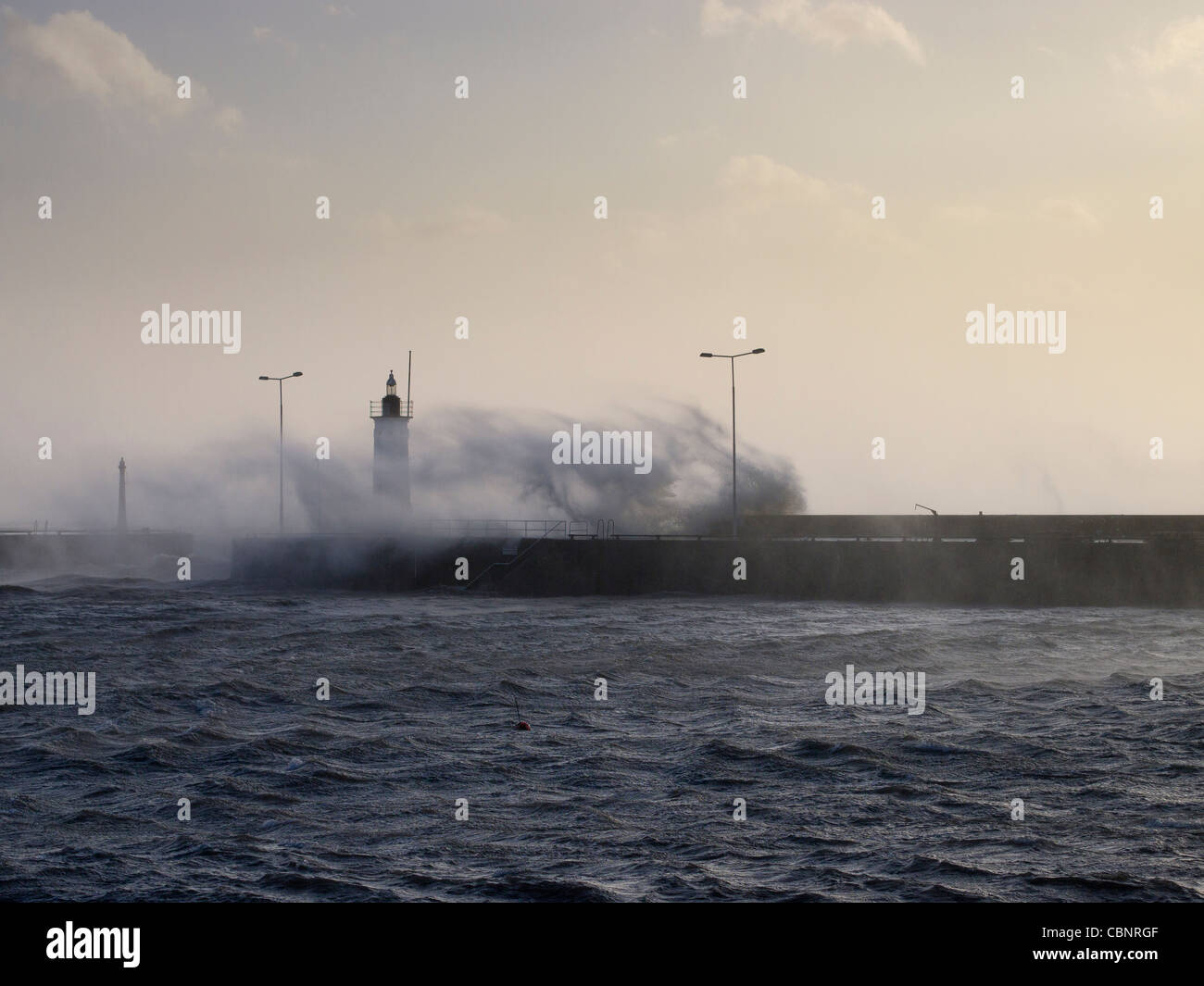 Anstruther Lighthouse During a Storm, Fife, Scotland Stock Photo - Alamy