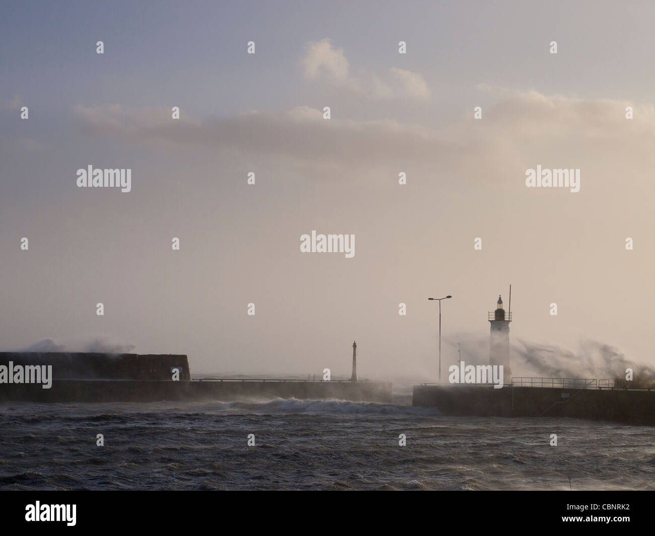 Anstruther Lighthouse During a Storm, Fife, Scotland Stock Photo - Alamy