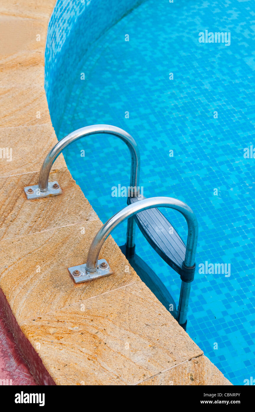 Swimming pool steps Stock Photo - Alamy