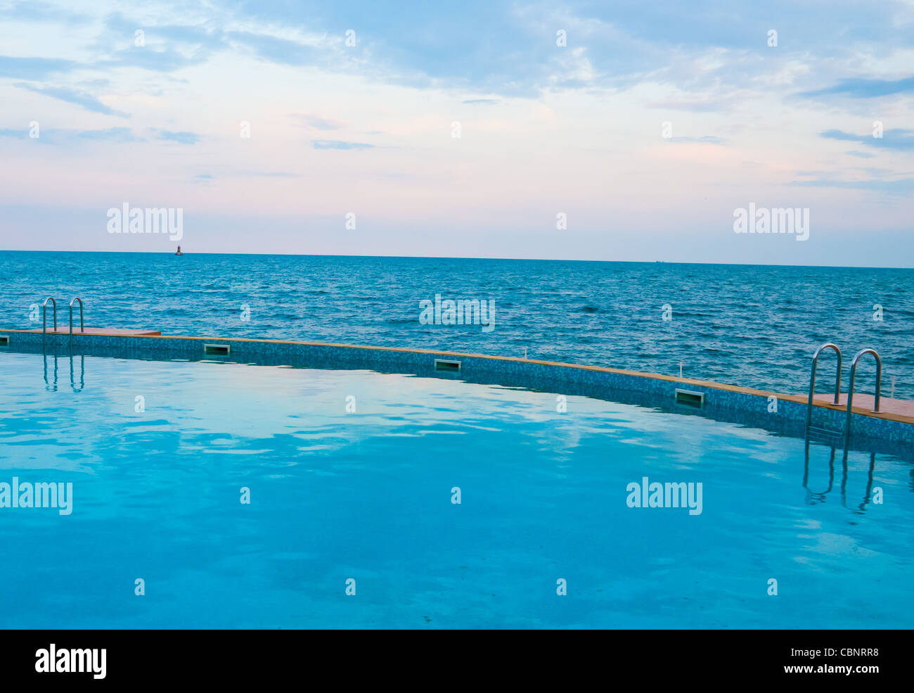 Pool near sea Stock Photo - Alamy