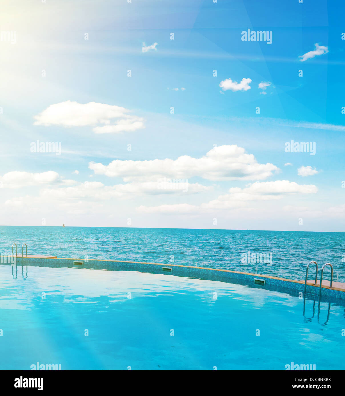 Pool near sea Stock Photo - Alamy
