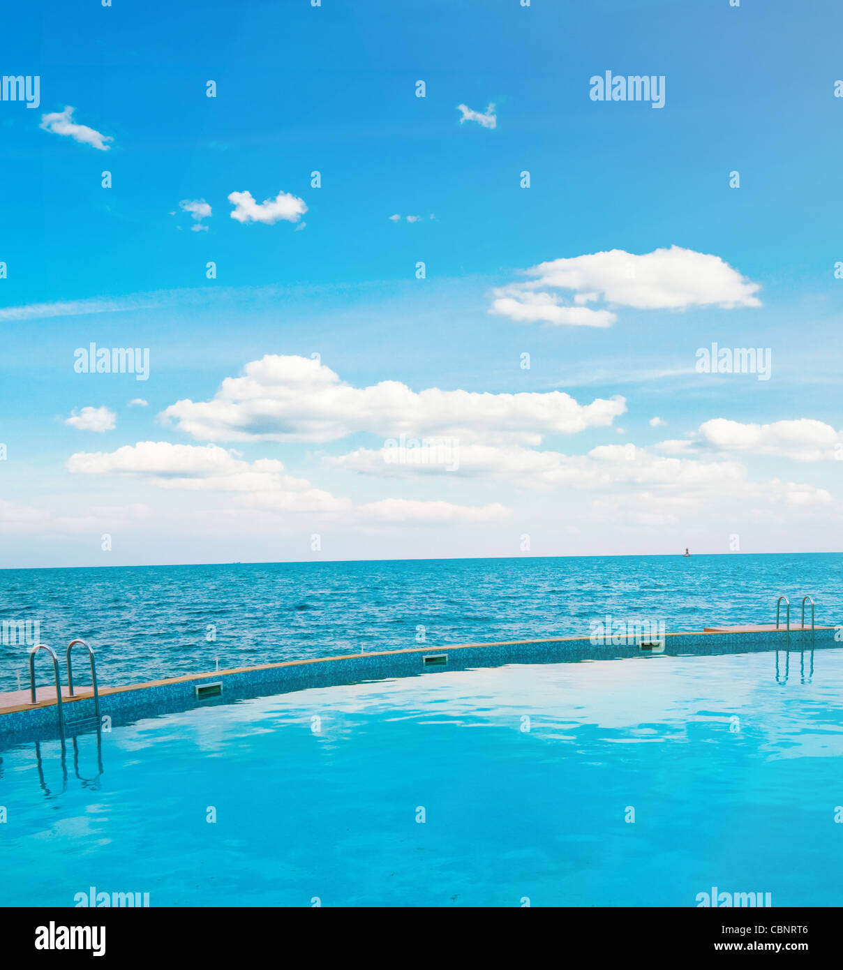 Pool near sea Stock Photo - Alamy