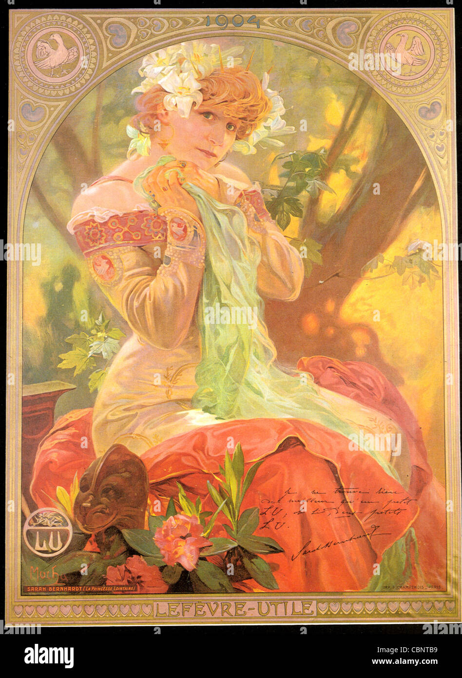 Alphonse Mucha Sarah Bernhardt as Princess Lointaine Stock Photo - Alamy