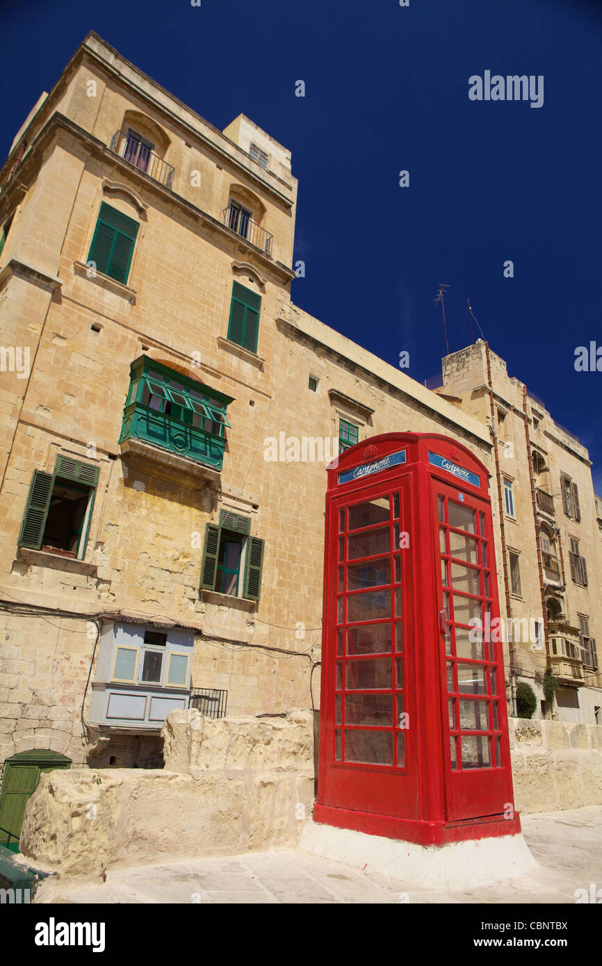 Image of old red telephone box in Valletta ,Malta Stock Photo - Alamy
