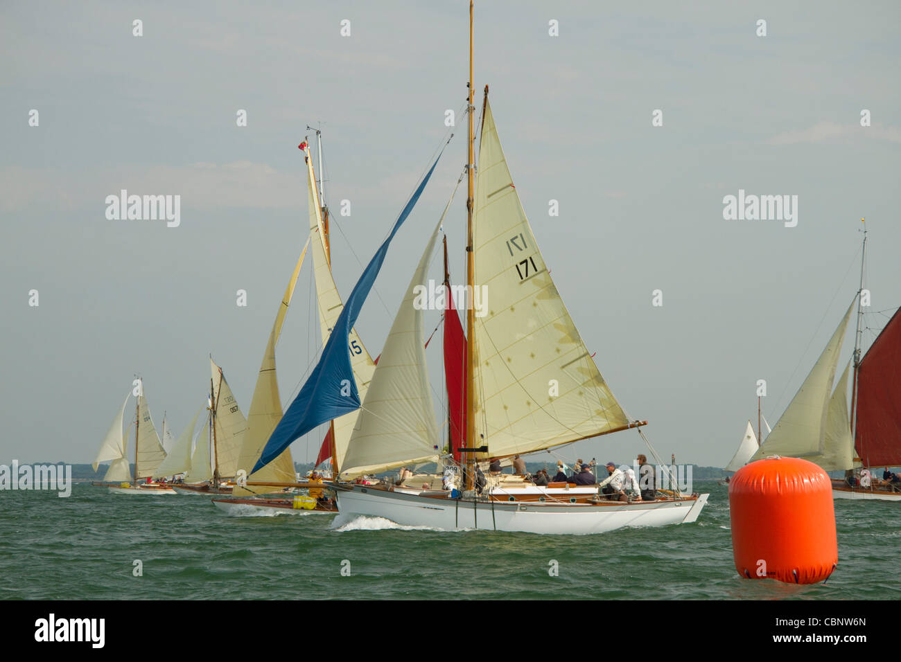 Gaff Rigged vessels racing in close proximity on the starting line at ...