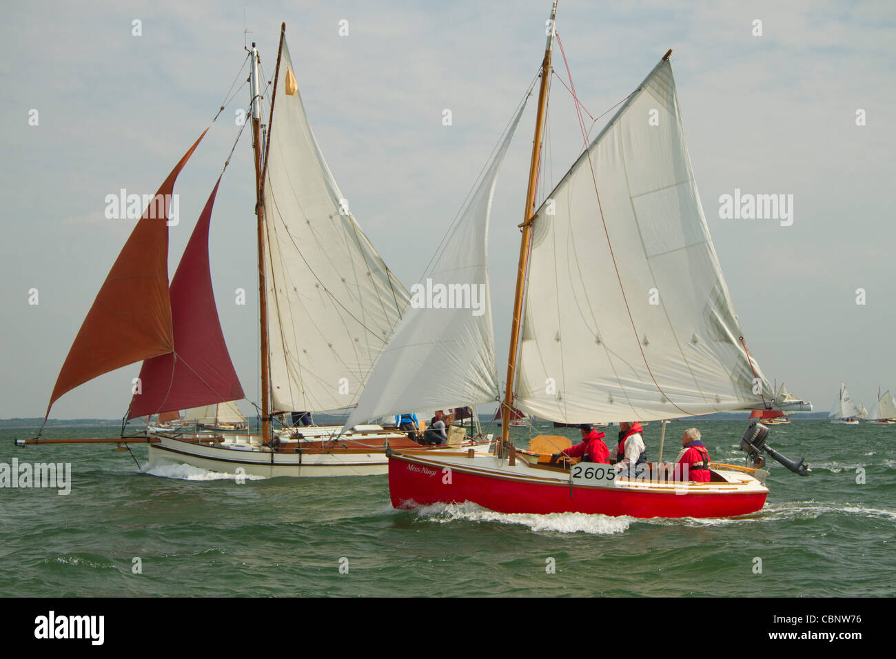 Gaff Rigged vessels racing in close proximity at the 2011 Old Gaffers ...