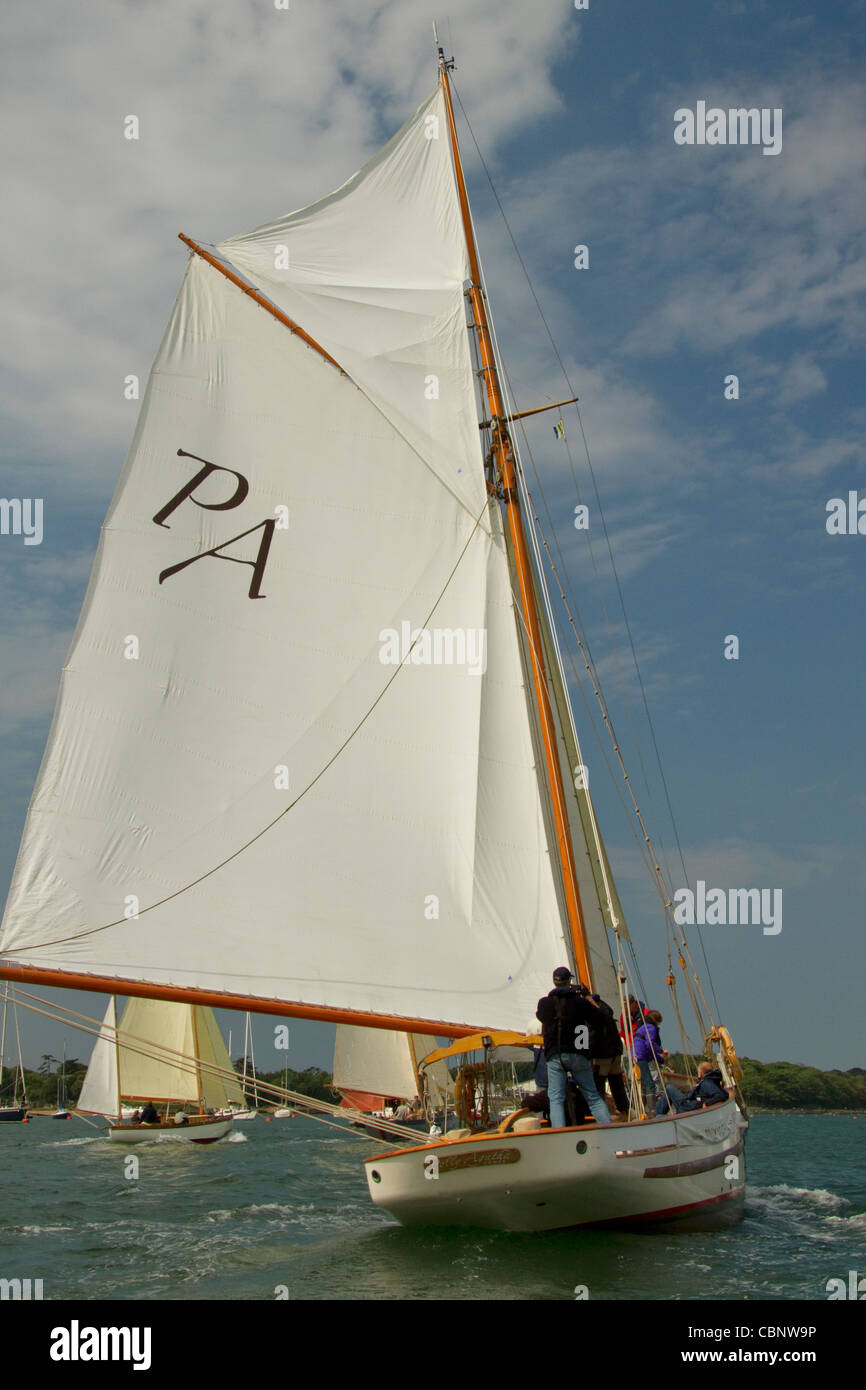 Gaff Rigged vessel Polly Agatha, racing at the 2011 Old Gaffers ...