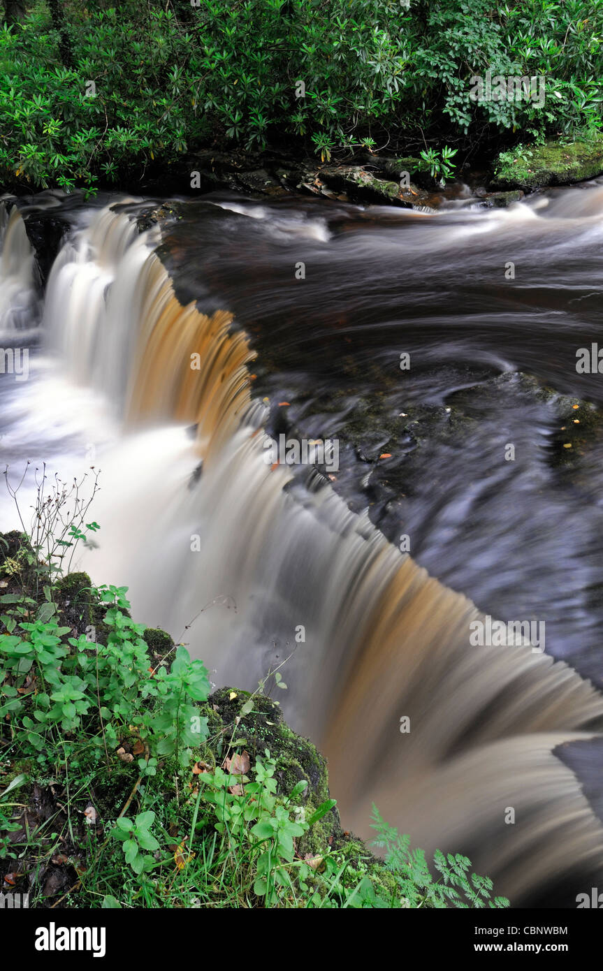 Clare Glens waterfall falls scene scenic along the Clare river flow ...