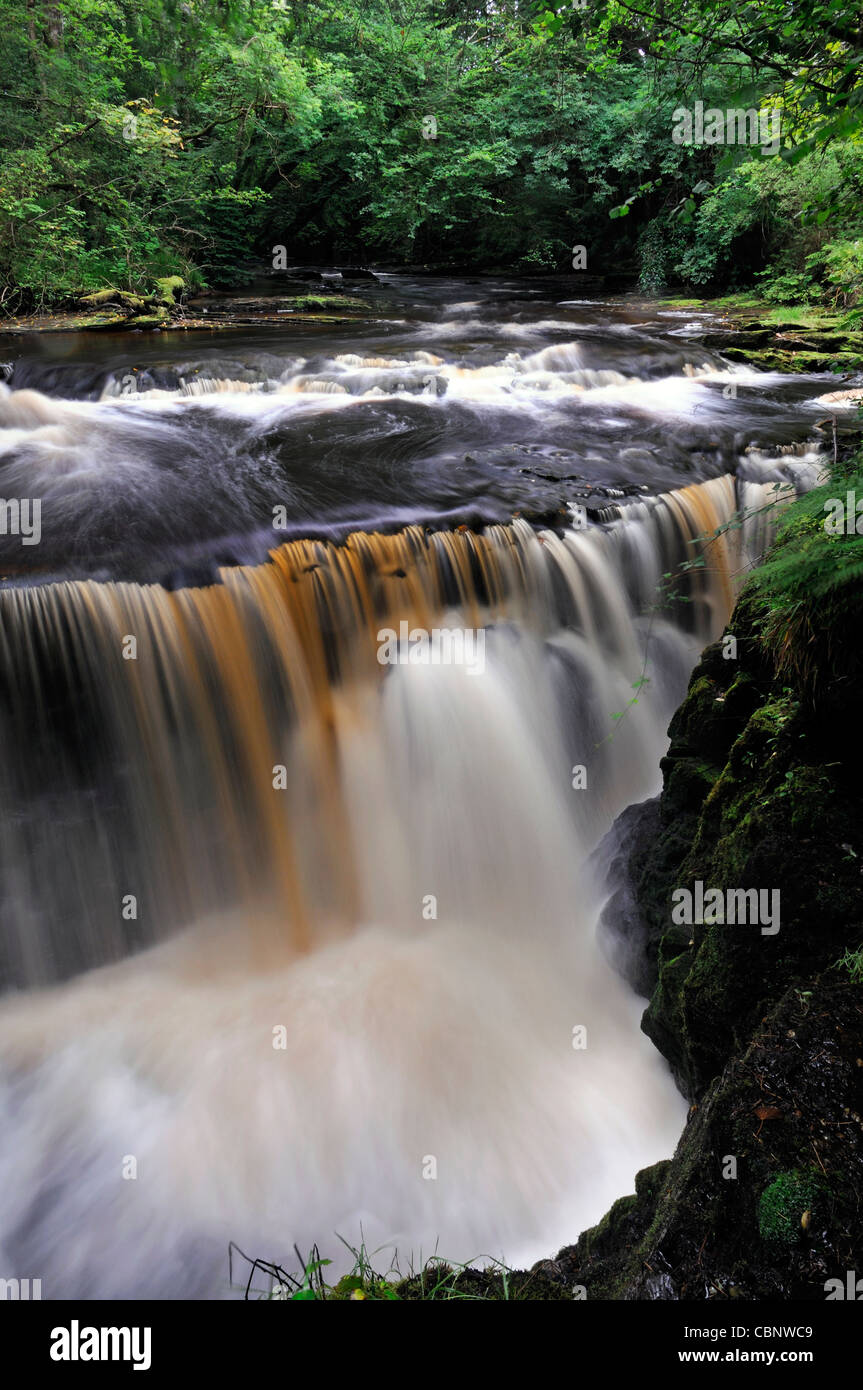 Clare Glens waterfall falls scene scenic along the Clare river flow ...