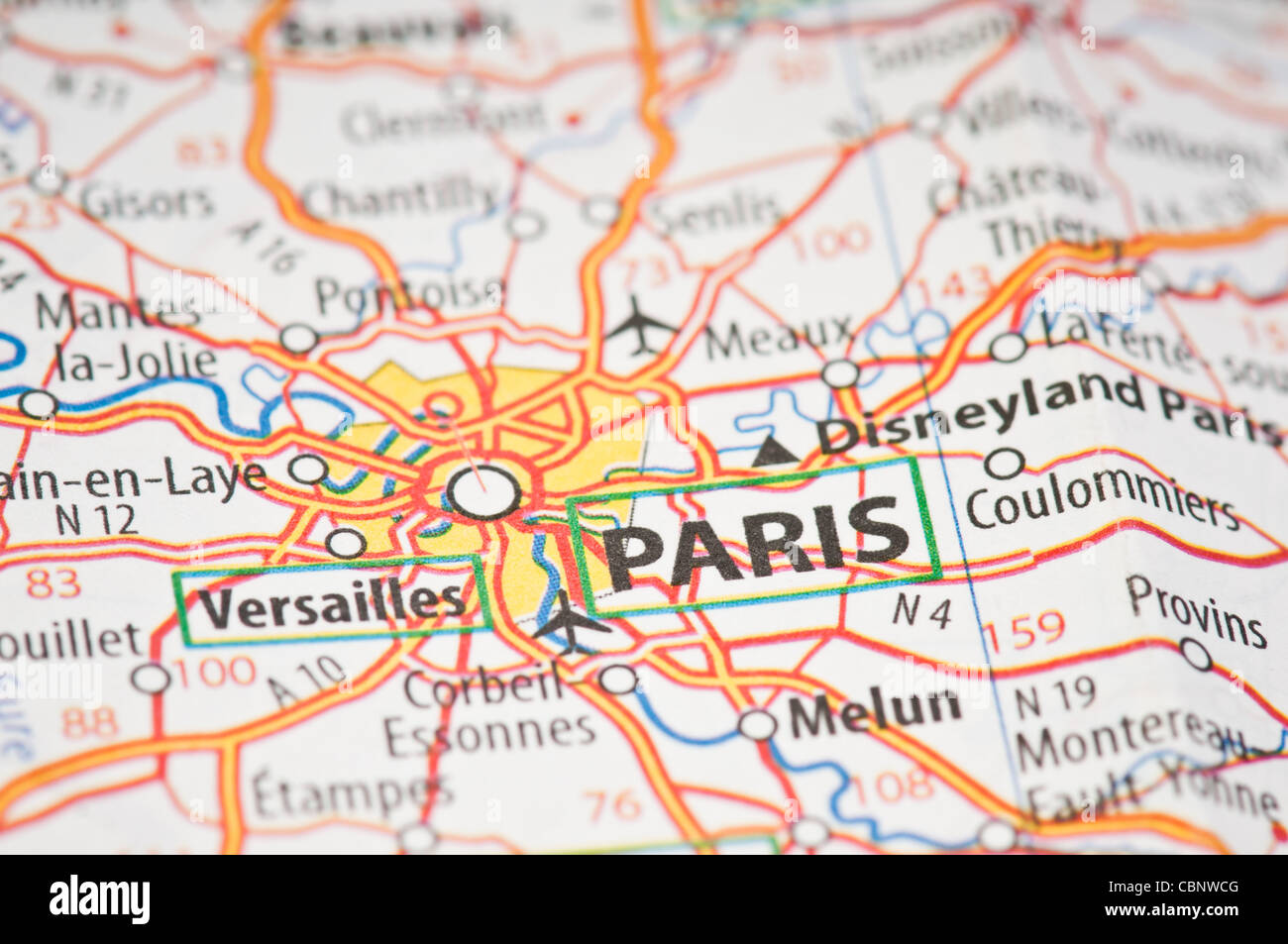 Paris map hi-res stock photography and images - Alamy
