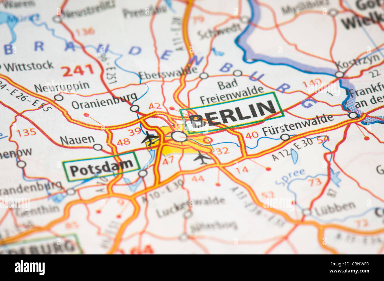 Berlin map hi-res stock photography and images - Alamy