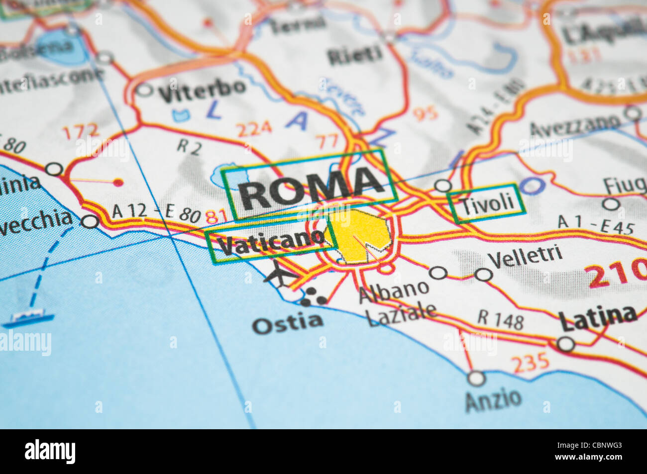 Map city rome map pin hi-res stock photography and images - Alamy