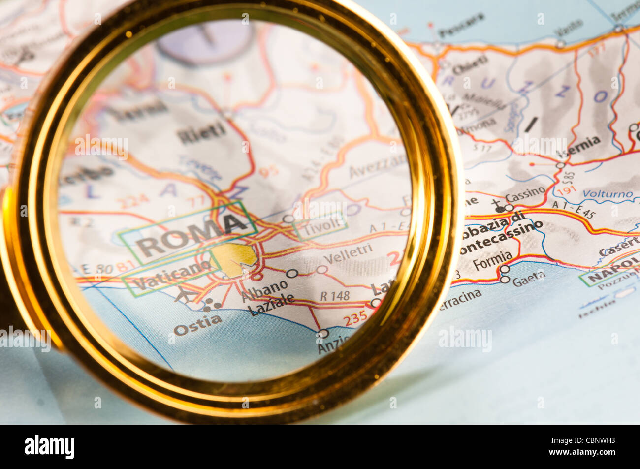 Map city rome map pin hi-res stock photography and images - Alamy