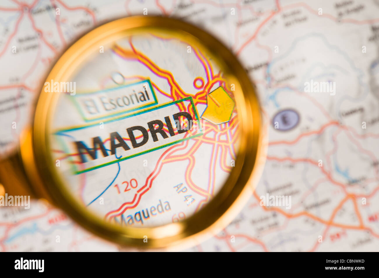 Map city madrid map pin hi-res stock photography and images - Alamy