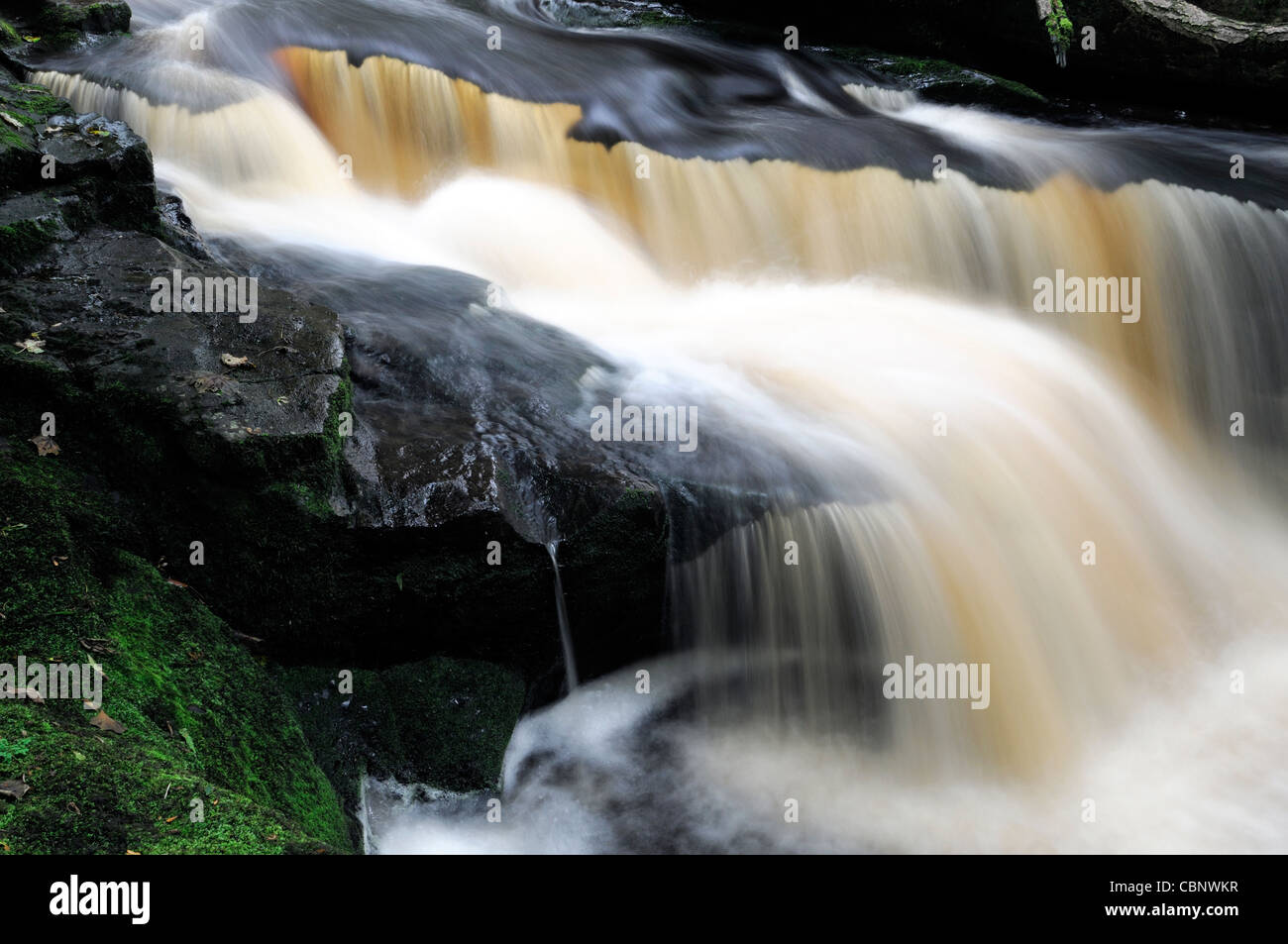 Clare Glens waterfall falls scene scenic along the Clare river flow ...