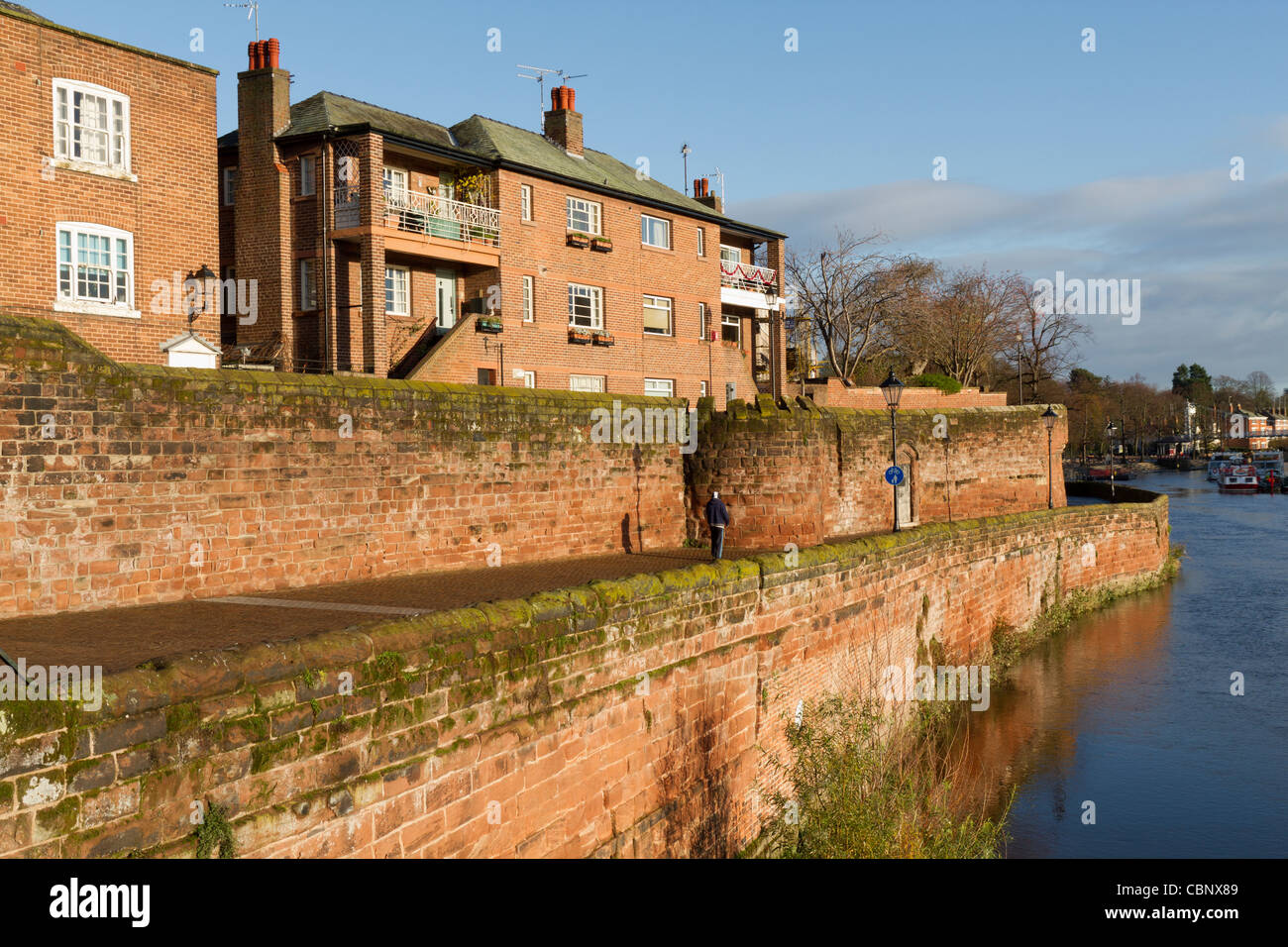 The old city walls along the river front in Chester Stock Photo - Alamy