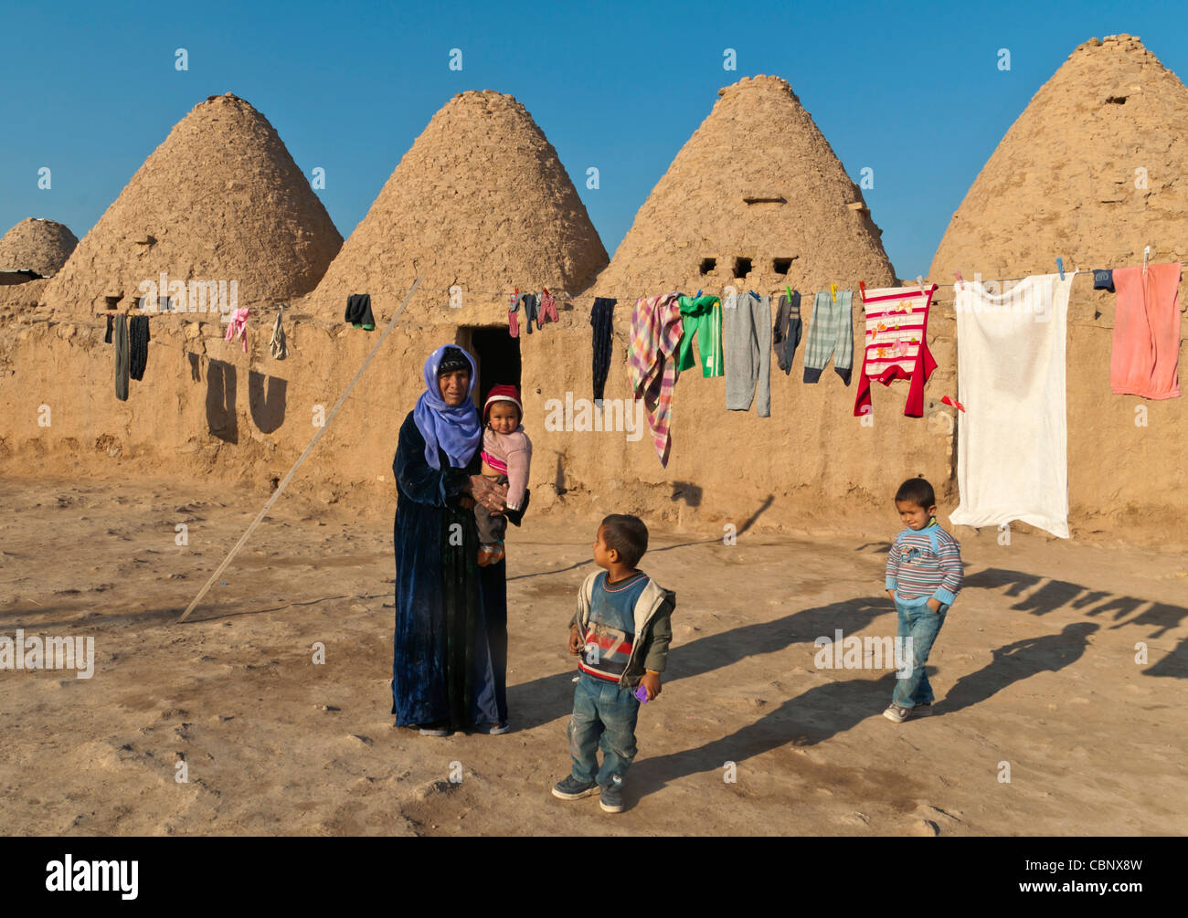 Turkey, Eastern Turkey, Harran, Traditional mud brick Beehive houses ...