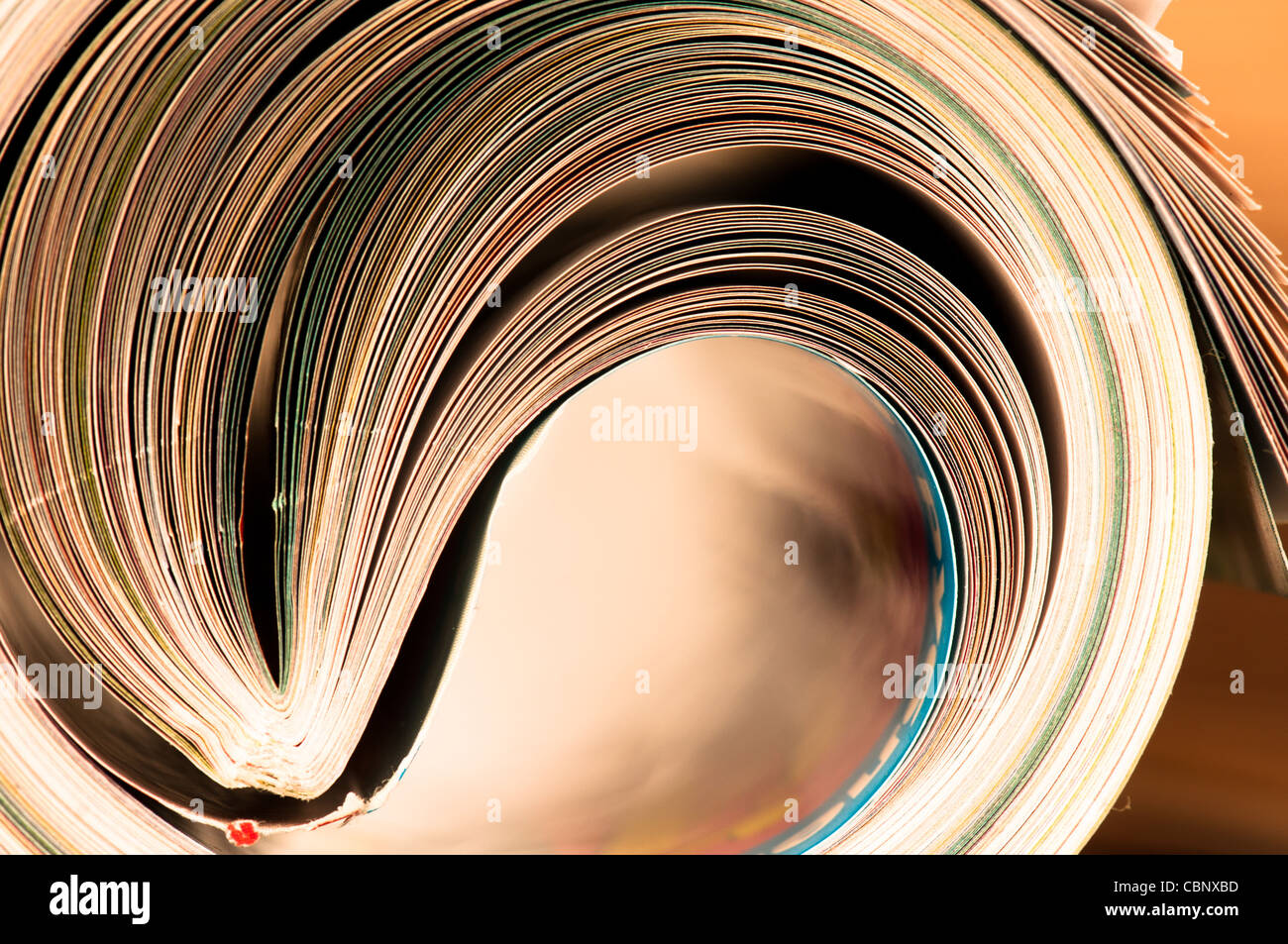 Magazine Roll. Side view. Sepia Stock Photo - Alamy